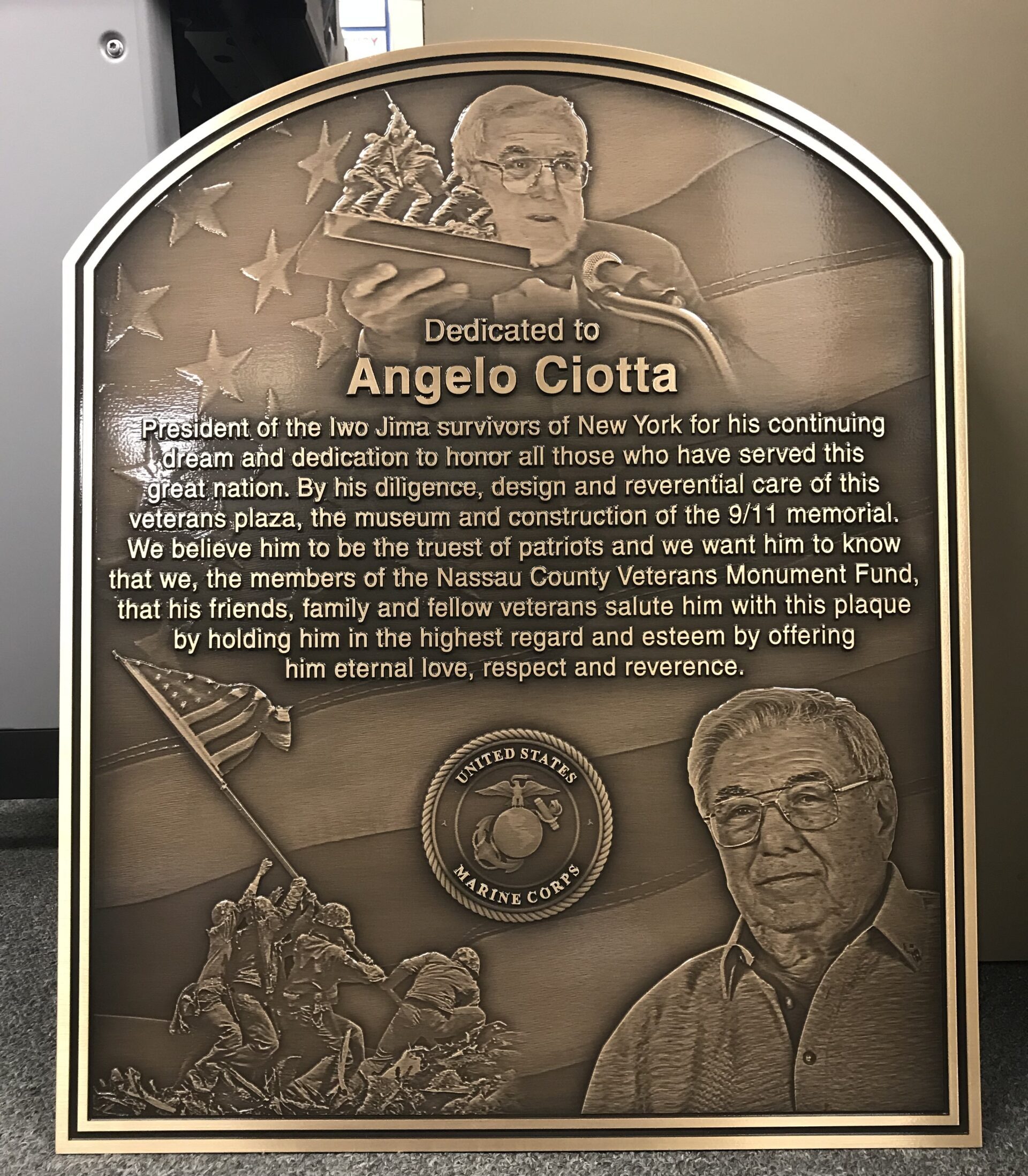 Custom Bronze Plaques with Faces - Metal Designs